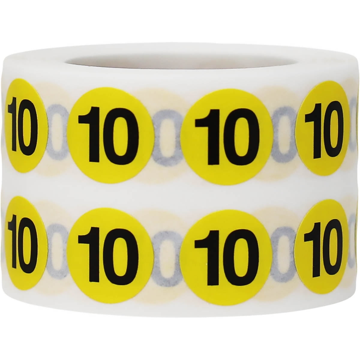 Number 10 Yellow & Black School, Retail, Inventory Sticker Labels | 1/2 ...