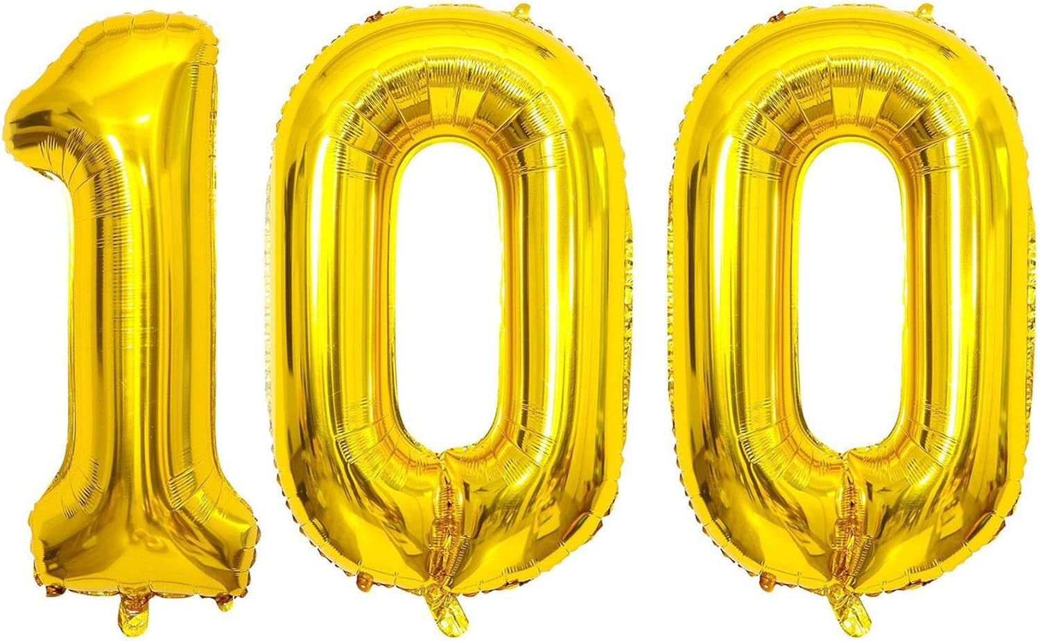 Number 100 Balloon Gold 40 Inch Giant Jumbo Numbers 100 Foil Mylar ...