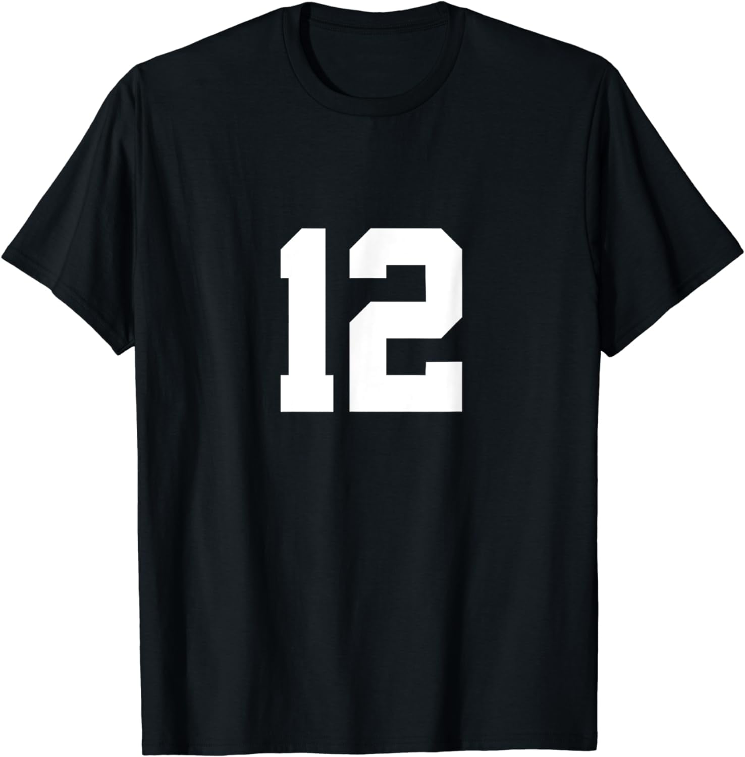Number 12 Front & Back Numbers Sports Team Jersey Birthday T-Shirt ...
