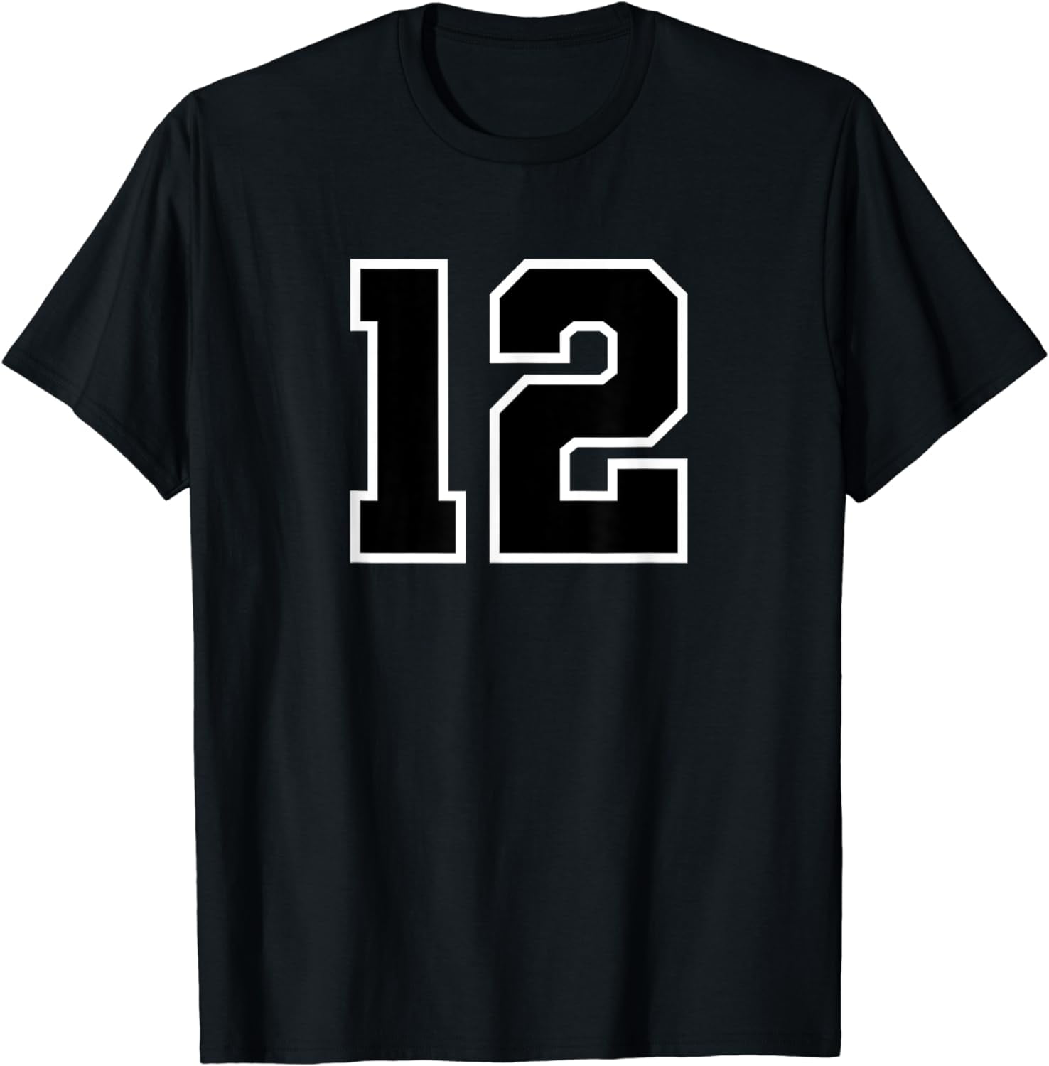 Number #12 Sports Jersey, Birthday Age Favorite Lucky Number T-Shirt ...