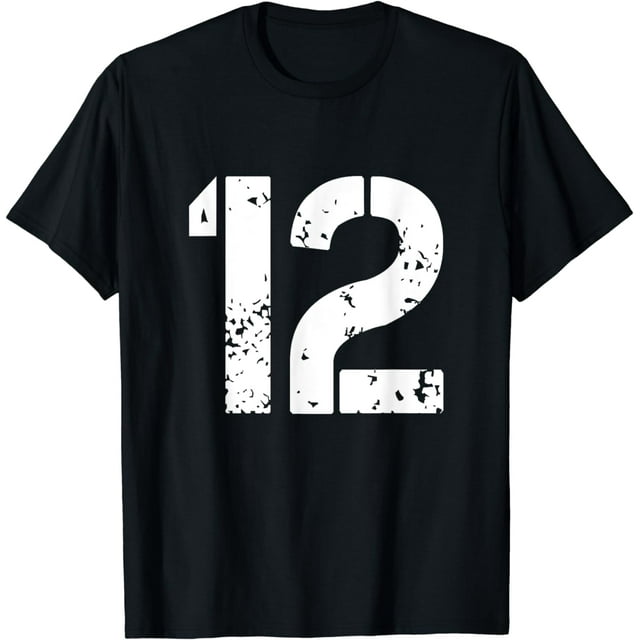 Number 12 Varsity Team - 12th Birthday & Twelve Years Old T-Shirt ...