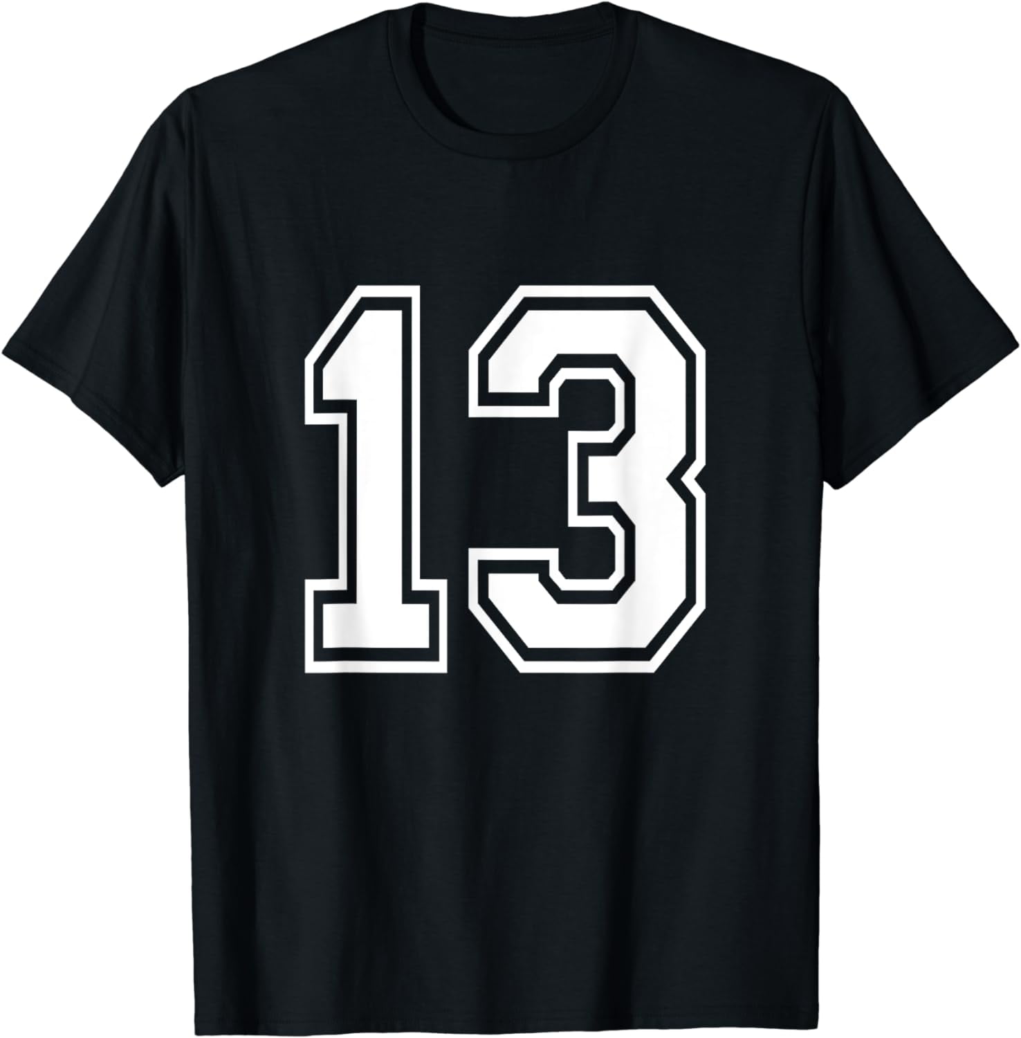 Number 13 Varsity Sports Team Jersey 13th Birthday 13 Years T-Shirt ...