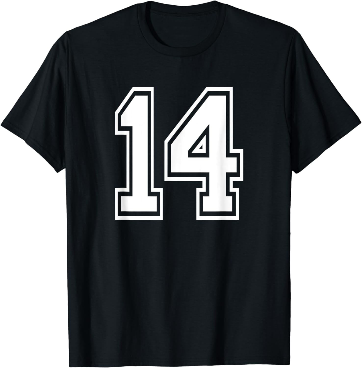 Number 14 Numbered Uniform Sports Jersey Team 14th Birthday T-Shirt ...