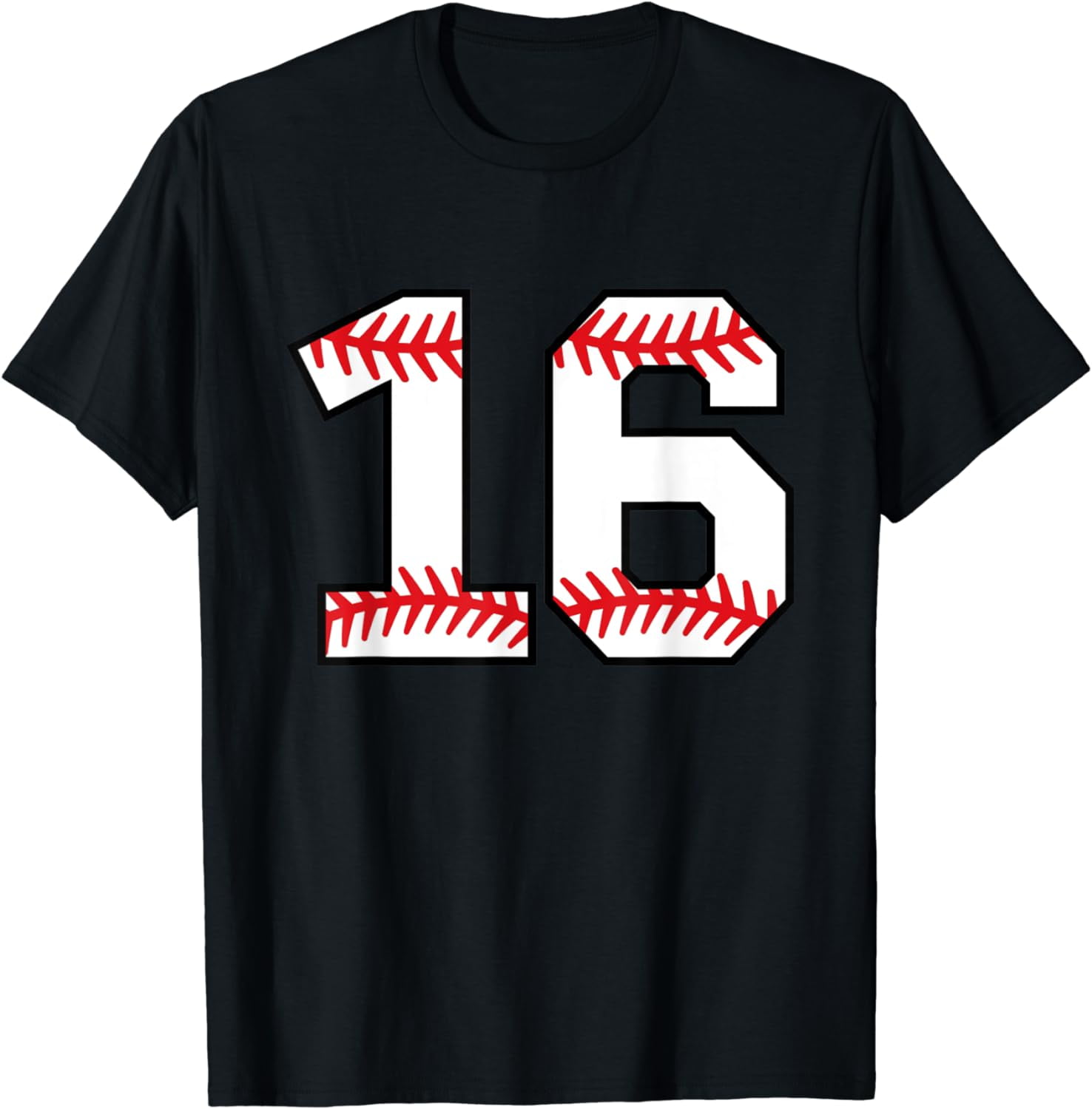 Number #16 Sixteen Baseball Lucky Favorite Jersey Number T-Shirt ...