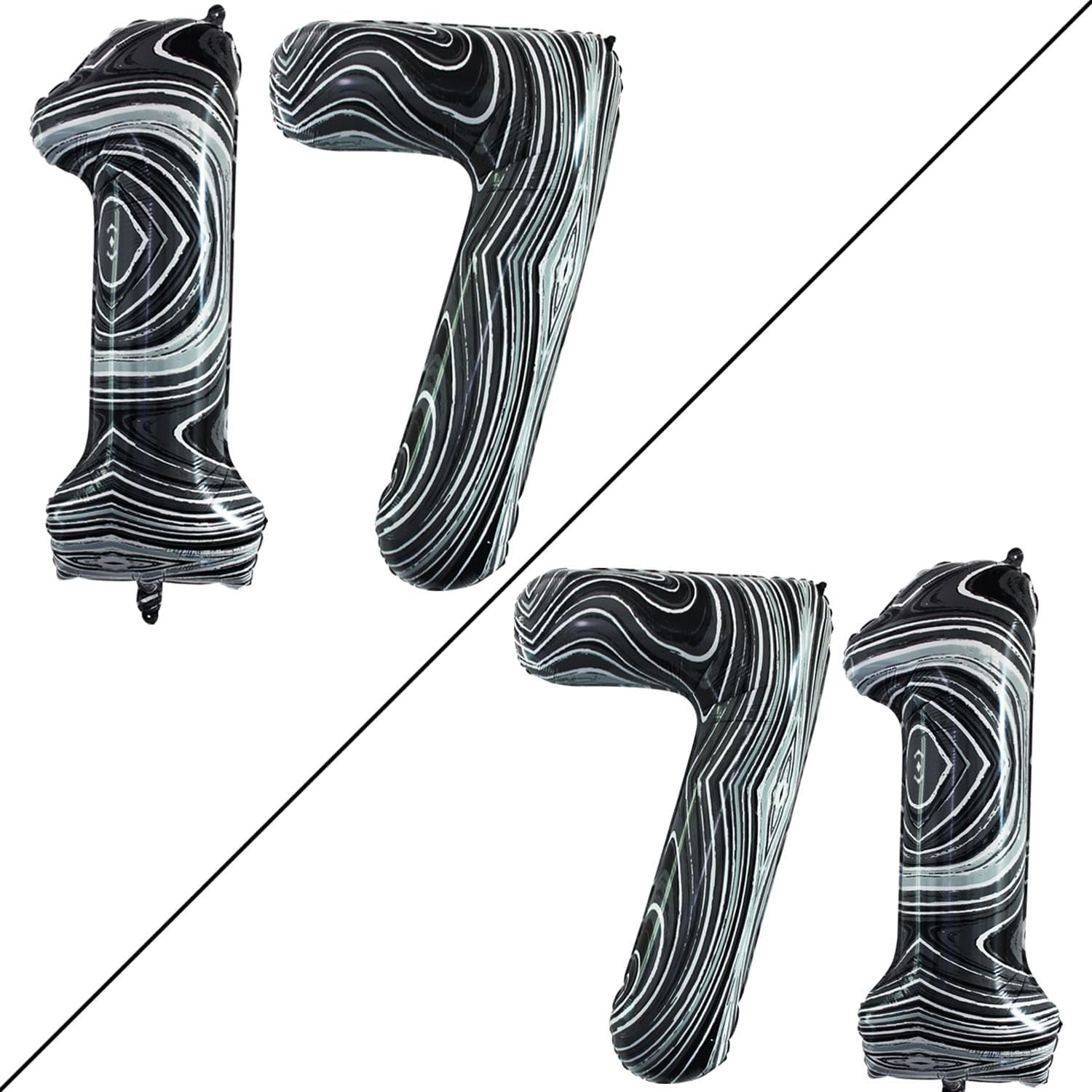 Number 17 Balloons For 17Th Birthday Sweet 17 Party Decorations,42 Inch ...