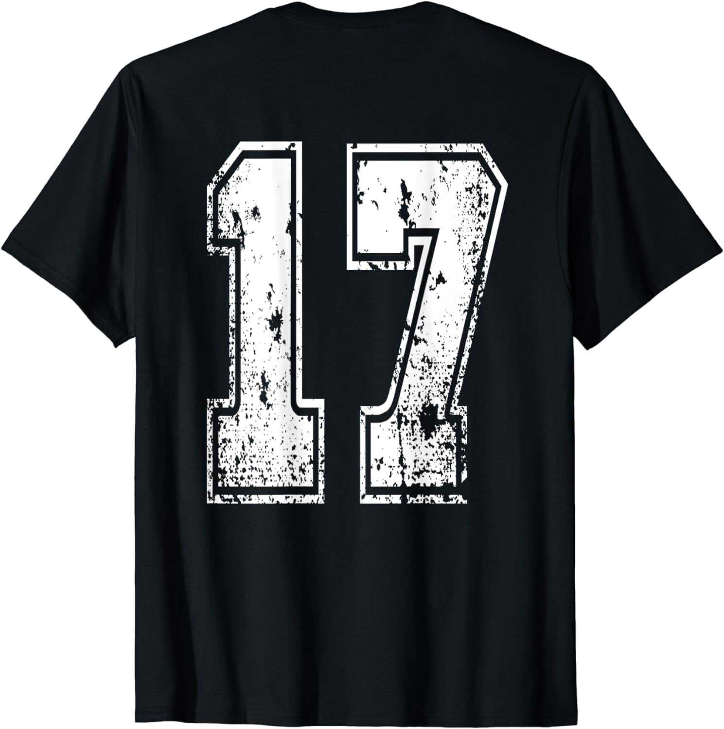 Number 17 Print On Back Of Shirt Number 17 Numbered T-Shirt - Walmart.com