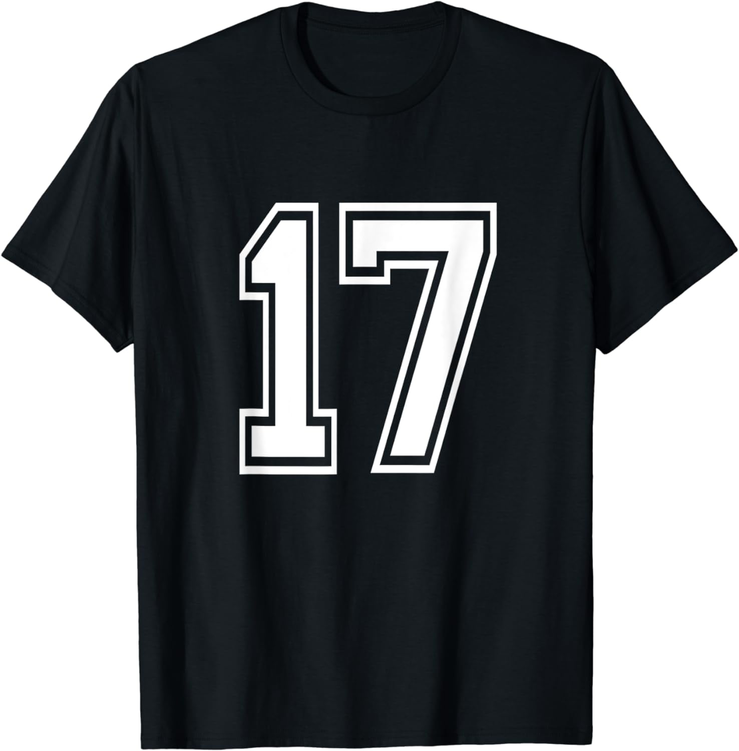 Number 17 T-Shirt Birthday Varsity Sports Team Jersey - Walmart.com