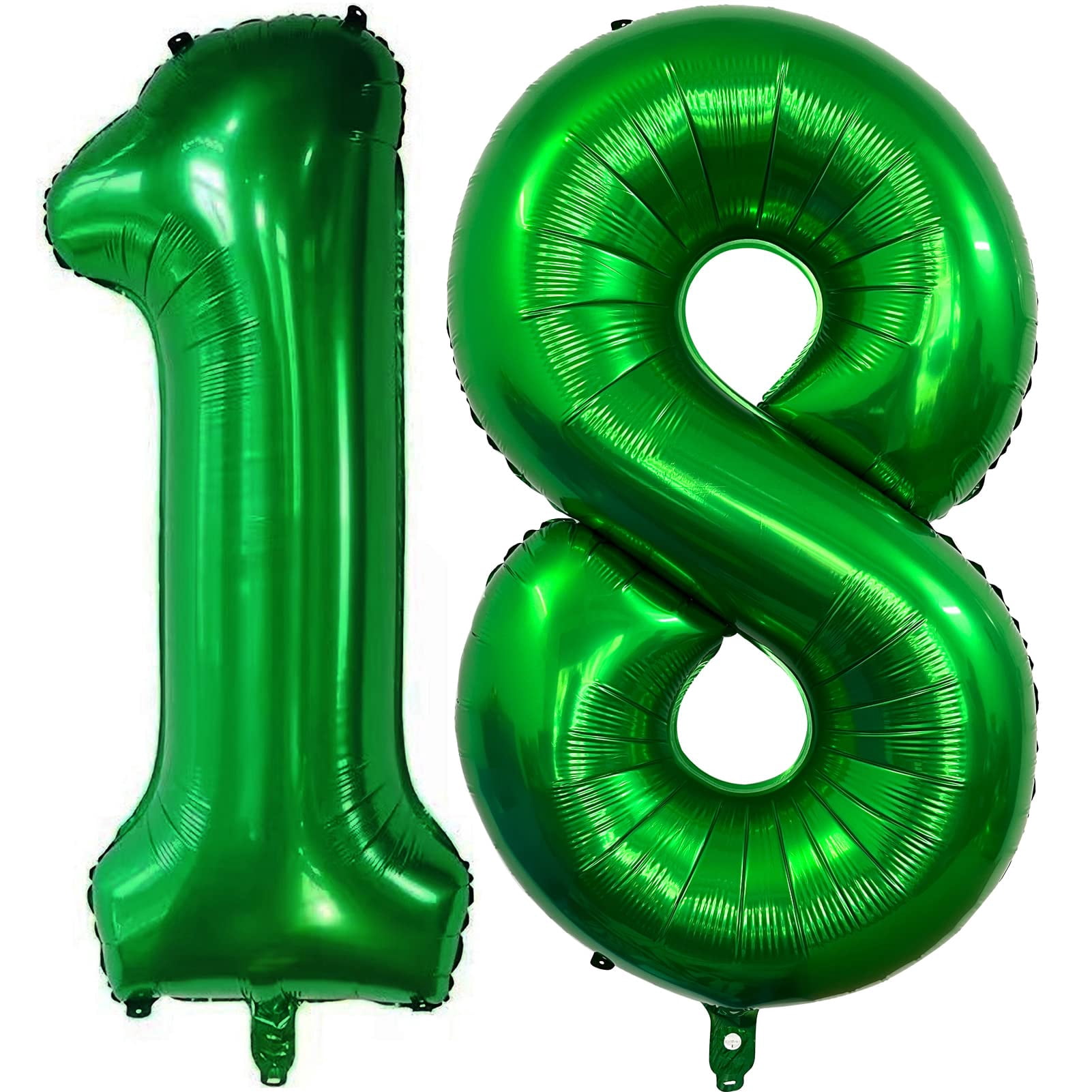 Number 18 Dark Green Balloons 40 AFN1Inch Giant Green 18 Numer Foil ...