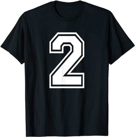 Number 2 Birthday Numbered Uniform Sports Jersey Team T-Shirt - Walmart.com
