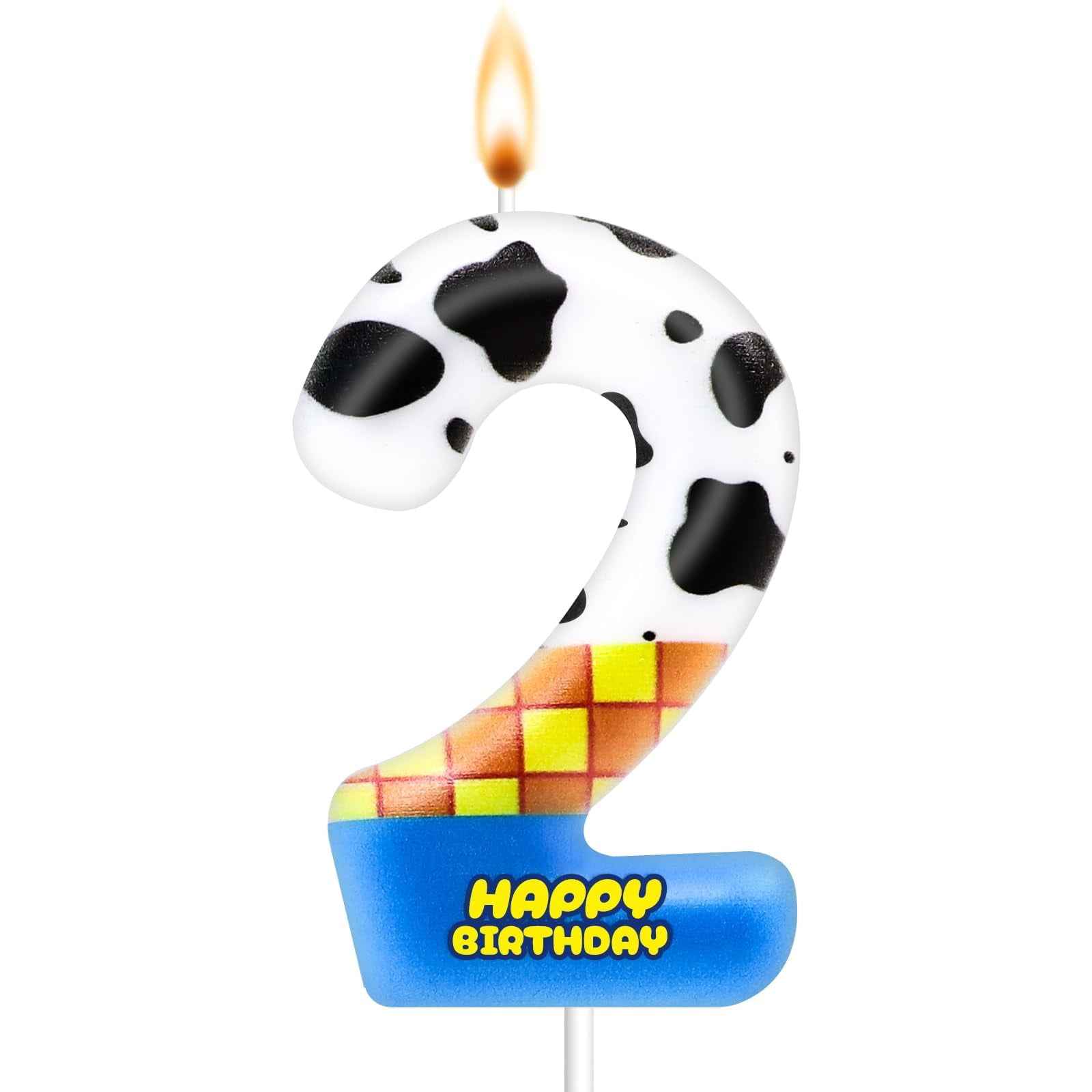 Number 2 Toy Inspire Game Birthday Cake Topper Cartoon Birthday Candles ...
