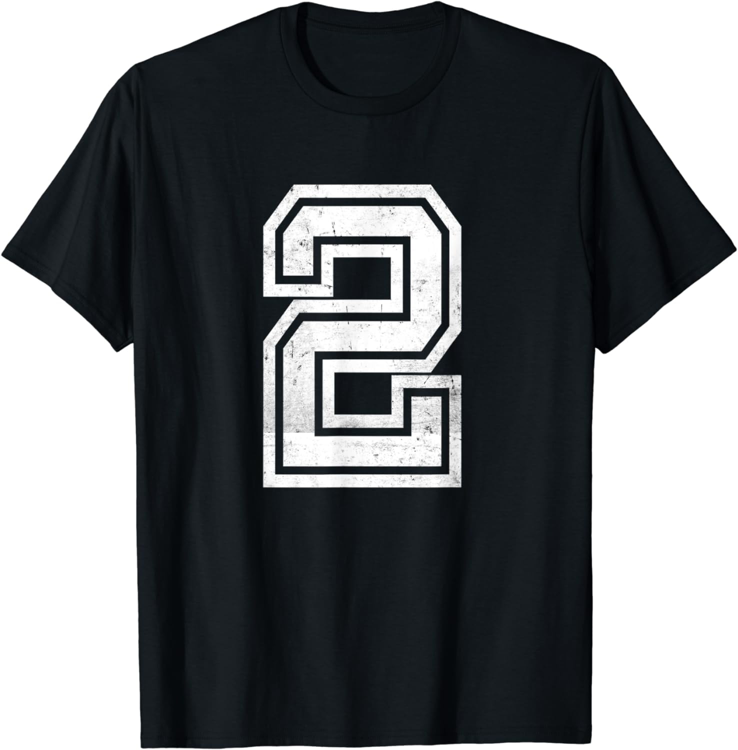 Number #2 Two Sports Jersey Lucky No. Birthday Age Vintage T-Shirt ...