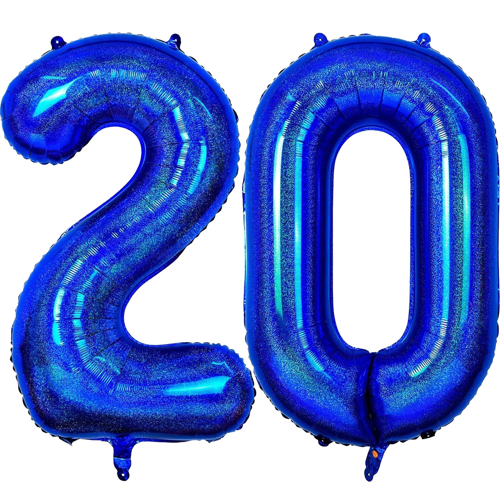 Number 20 Balloon 40 inch, Birthday Laser Digital Balloons, Dark Blue ...
