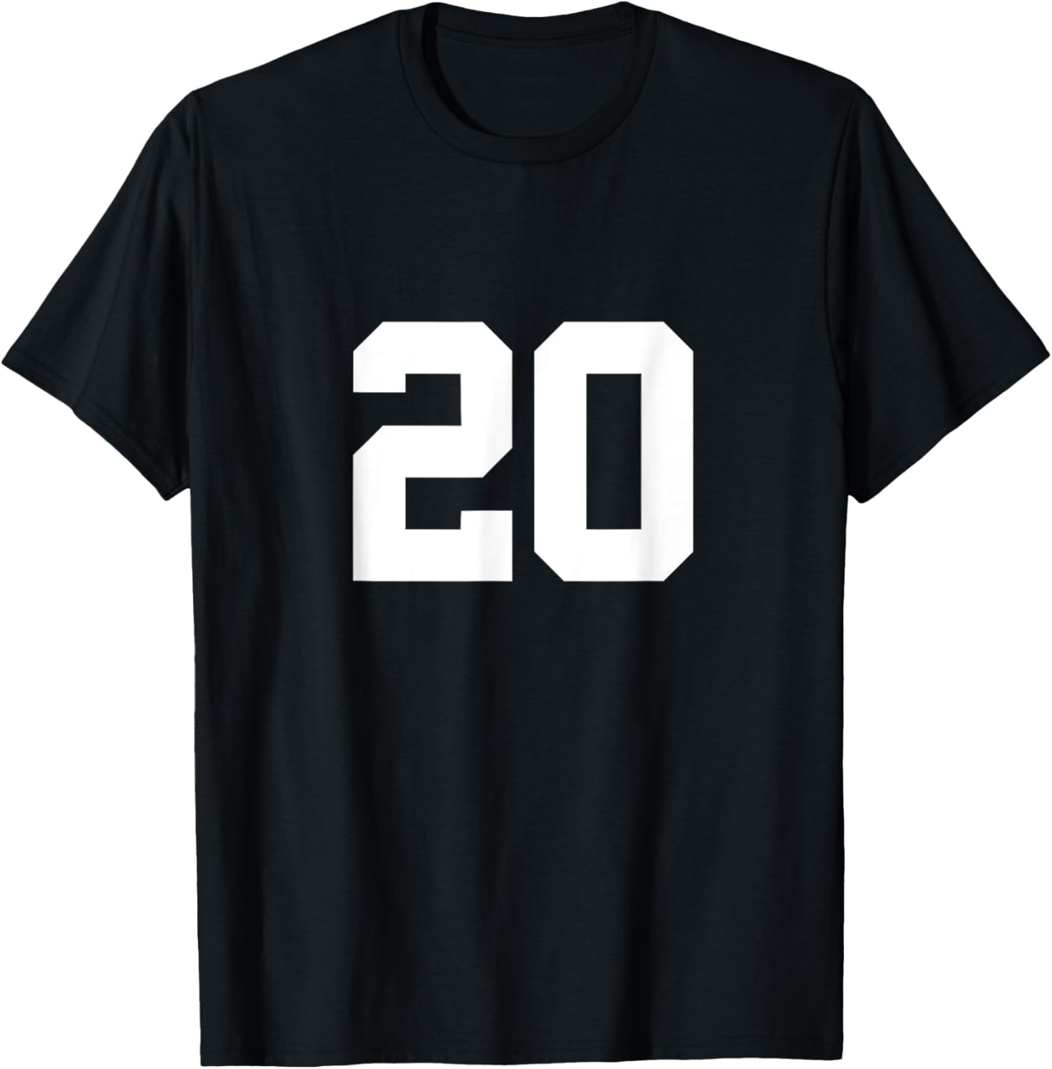 Number 20 Front & Back Numbers Sports Team Jersey Birthday T-Shirt ...