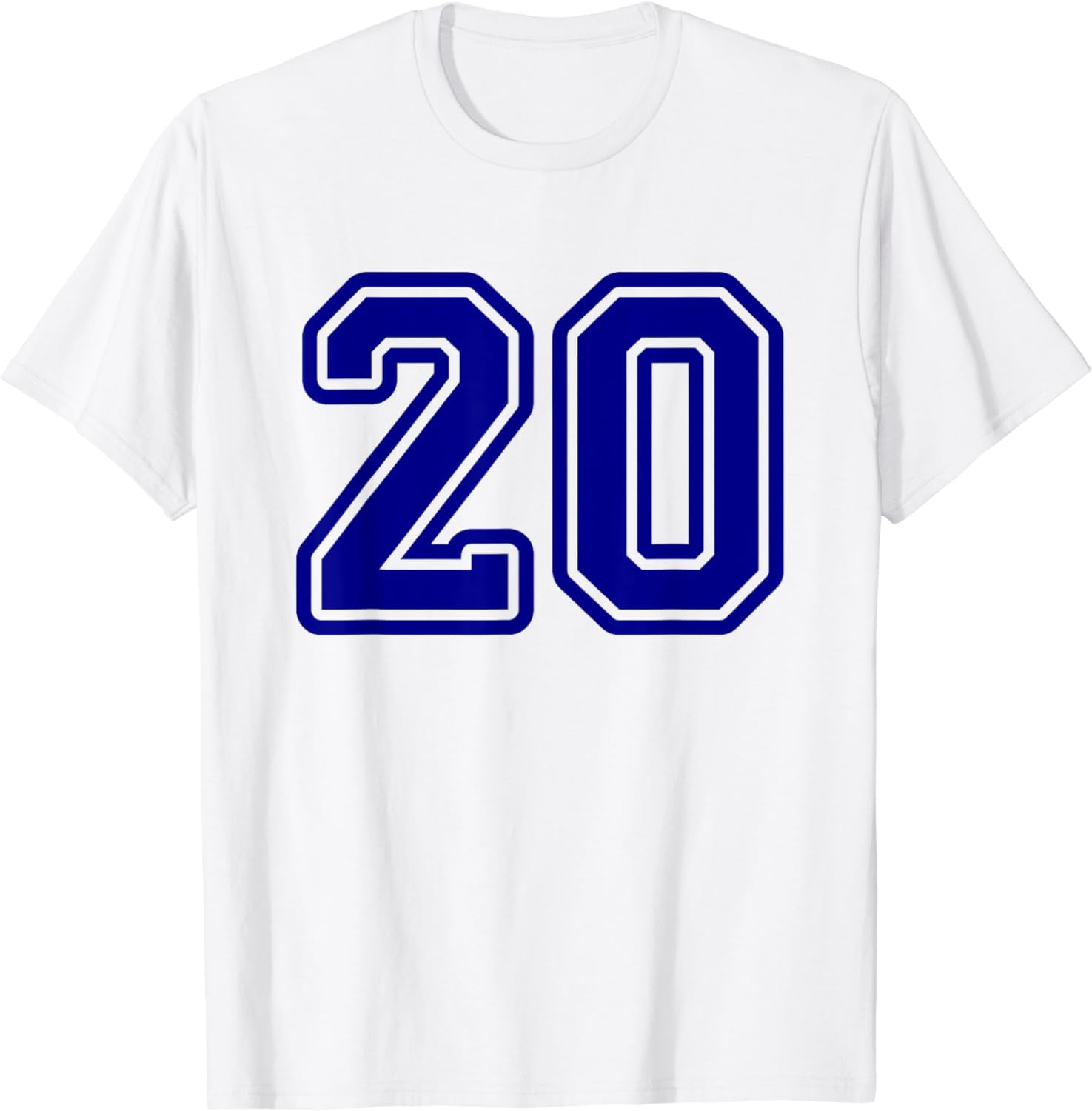 Number #20 Navy Blue Sports Team Player Number 20 T-Shirt - Walmart.com