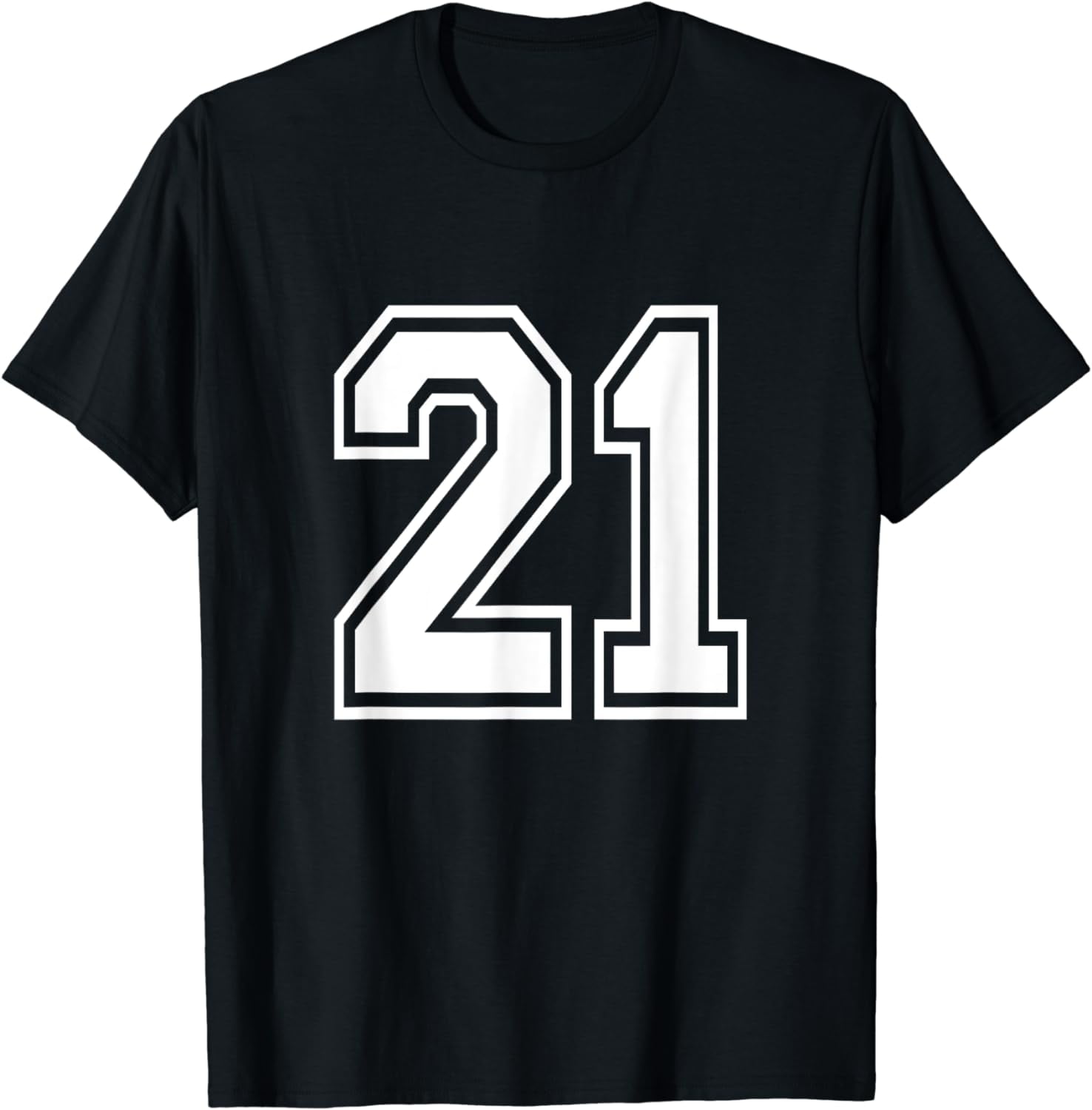 Number 21 Varsity Sports Team Jersey 21st Birthday 21 Years T-Shirt ...