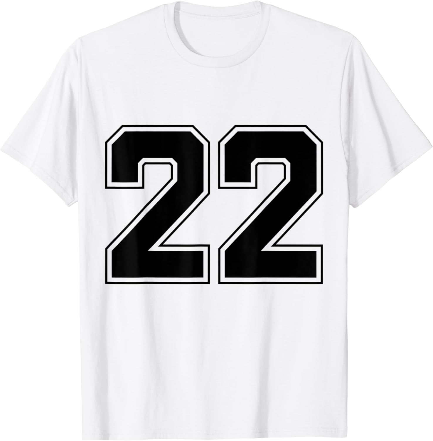 Number 22 - Best Classic College American Varsity Style Font T-Shirt ...