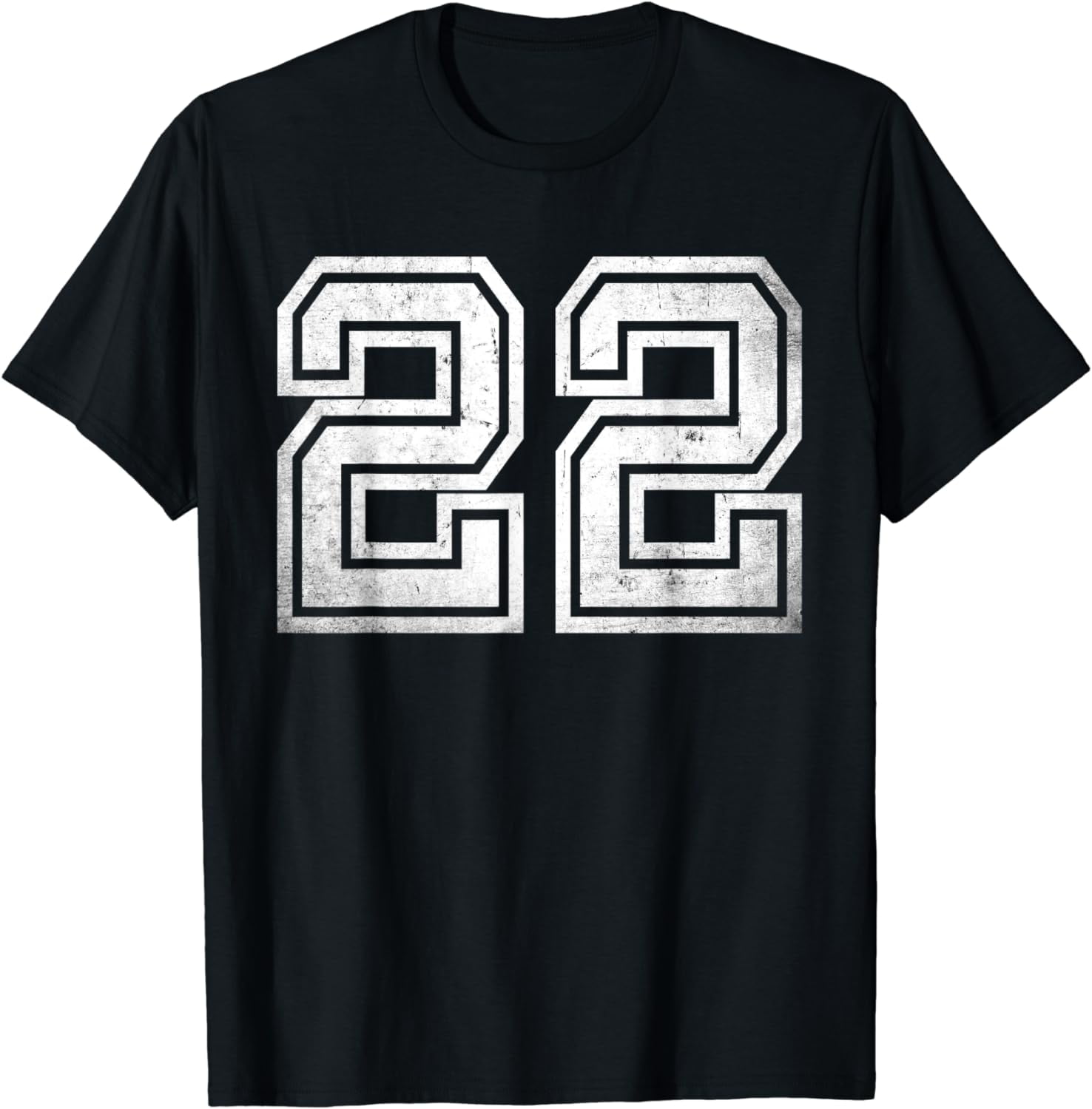Number #22 Sports Jersey Lucky No. Birthday Age Vintage T-Shirt ...