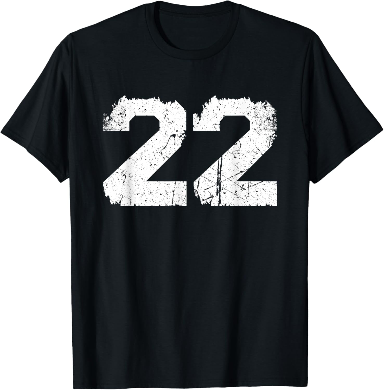 Number #22 Vintage Torn White Favorite Number T-Shirt - Walmart.com