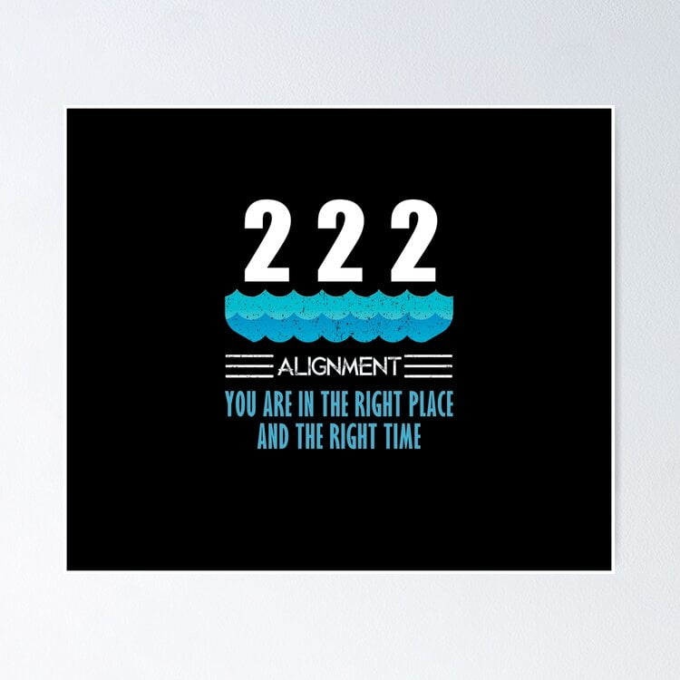 Number 222 numerology intuition alignment UNFRAMED Poster, 12x18 - Walmart.com