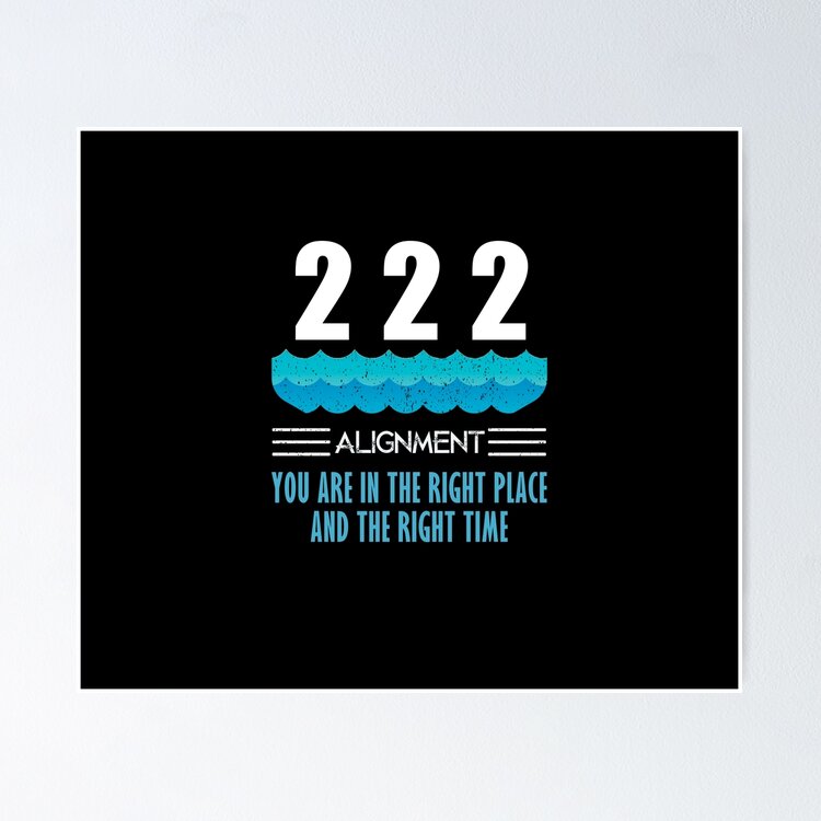 Number 222 numerology intuition alignment UNFRAMED Poster, 24x36 ...