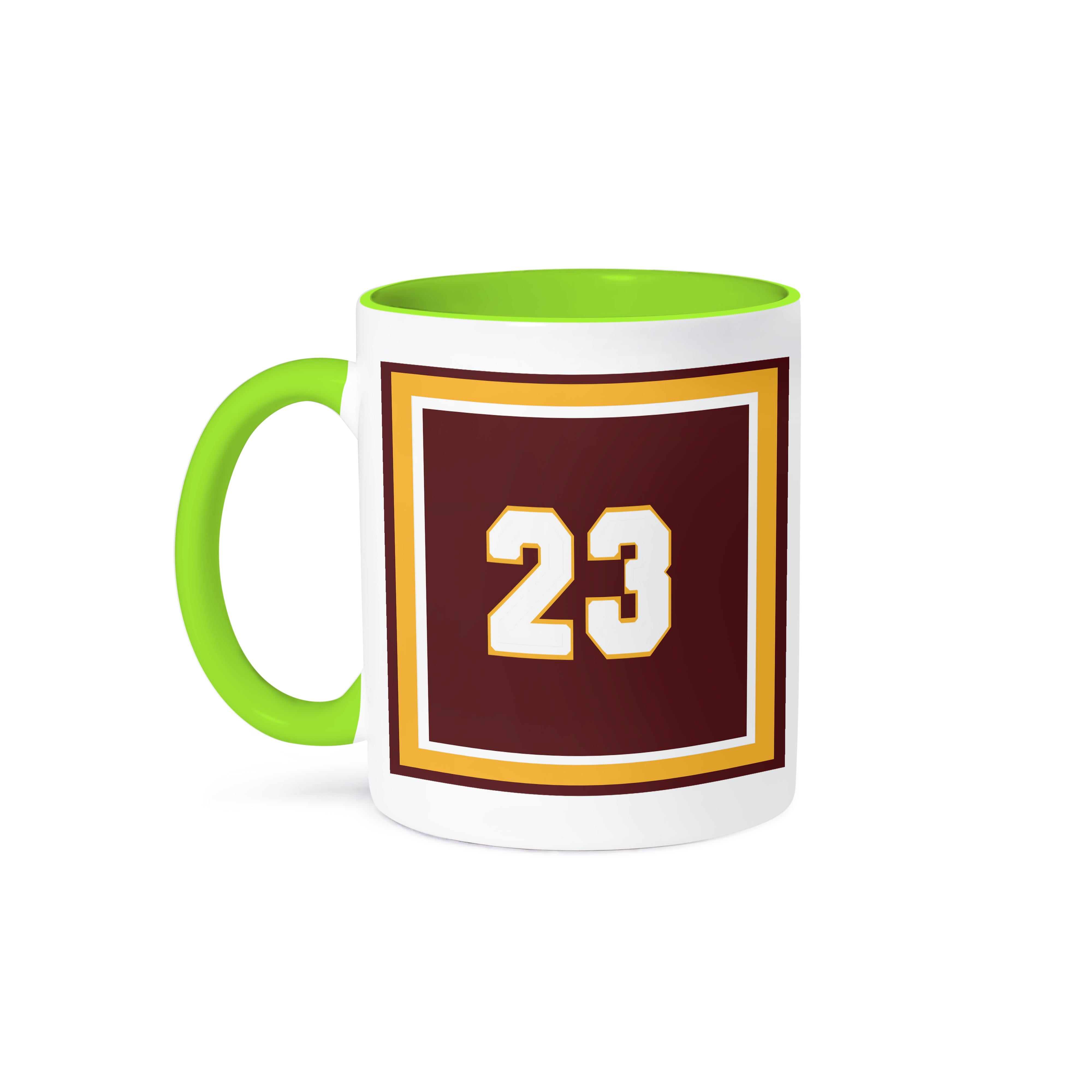 3dRose, Number 23 in white trimmed in gold on a maroon background outer ...