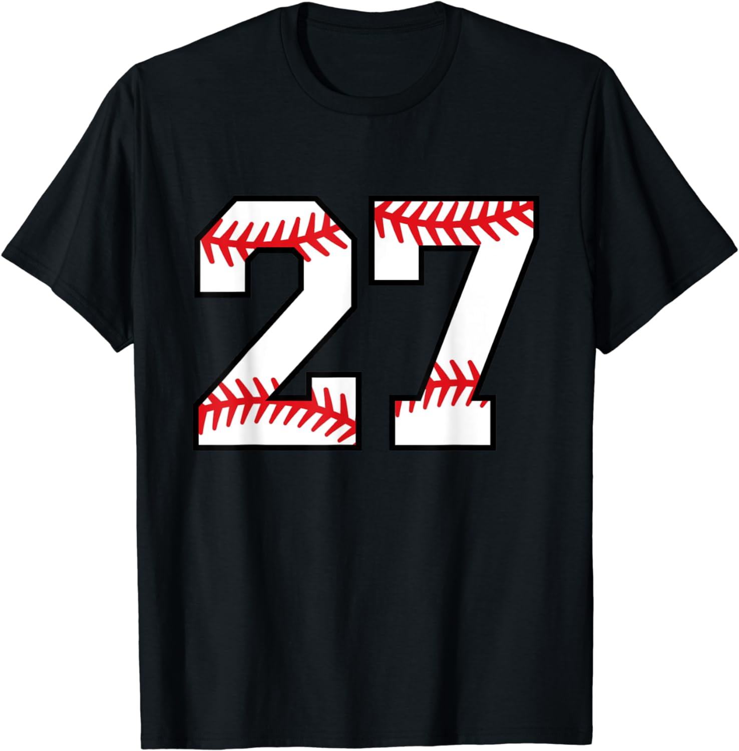 Number #27 Baseball | Lucky Favorite Number T-Shirt - Walmart.com