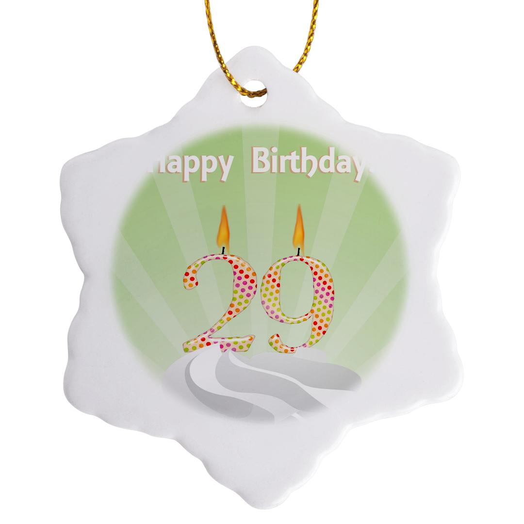 3drose, Number 29 Candle with Colorful Dots on Top of Whipped Icing ...