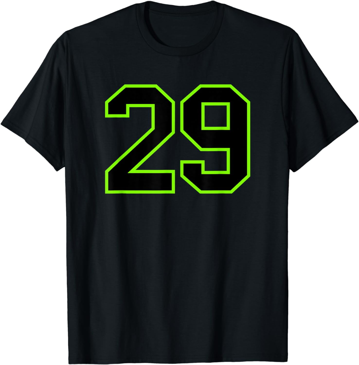 Number #29 Sports Jersey Green Black Favorite Lucky Number T-Shirt ...