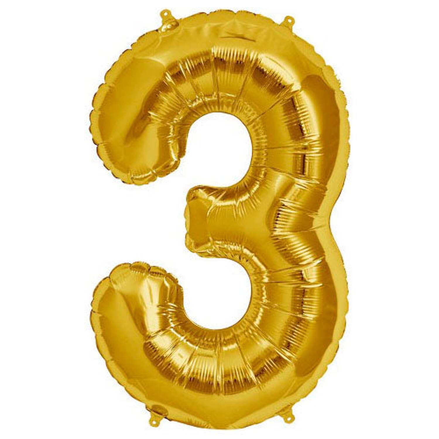 Number 3 Balloon, 32.5", Gold - Walmart.com