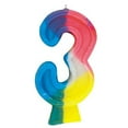 Number 3 Birthday Candle, 2.75 in, Multicolor, 1ct - Walmart.com