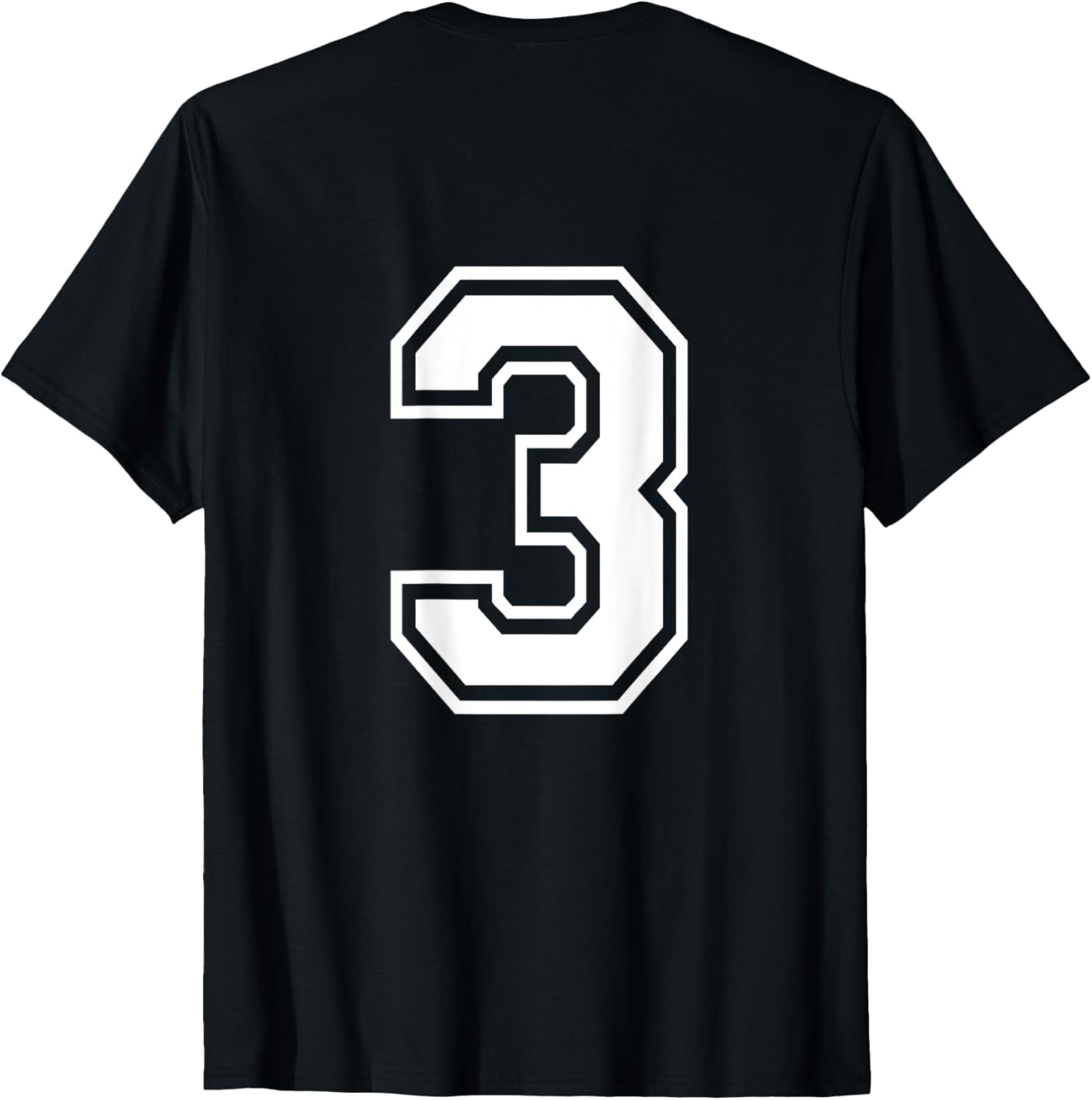 Number 3 Shirt Player Number on Back of Shirt - Walmart.com