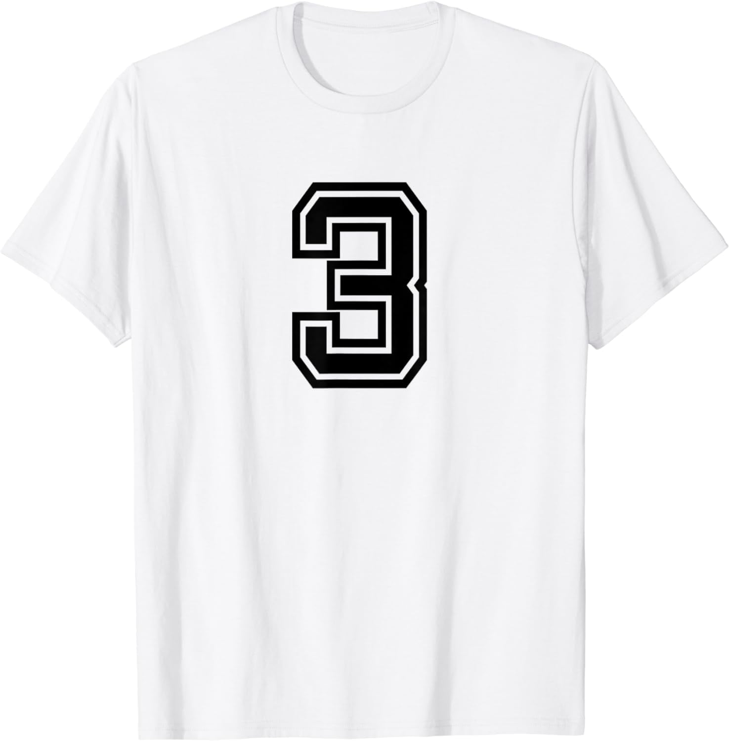 Number #3 Sports Jersey Birthday Age Favorite Lucky Number T-Shirt ...