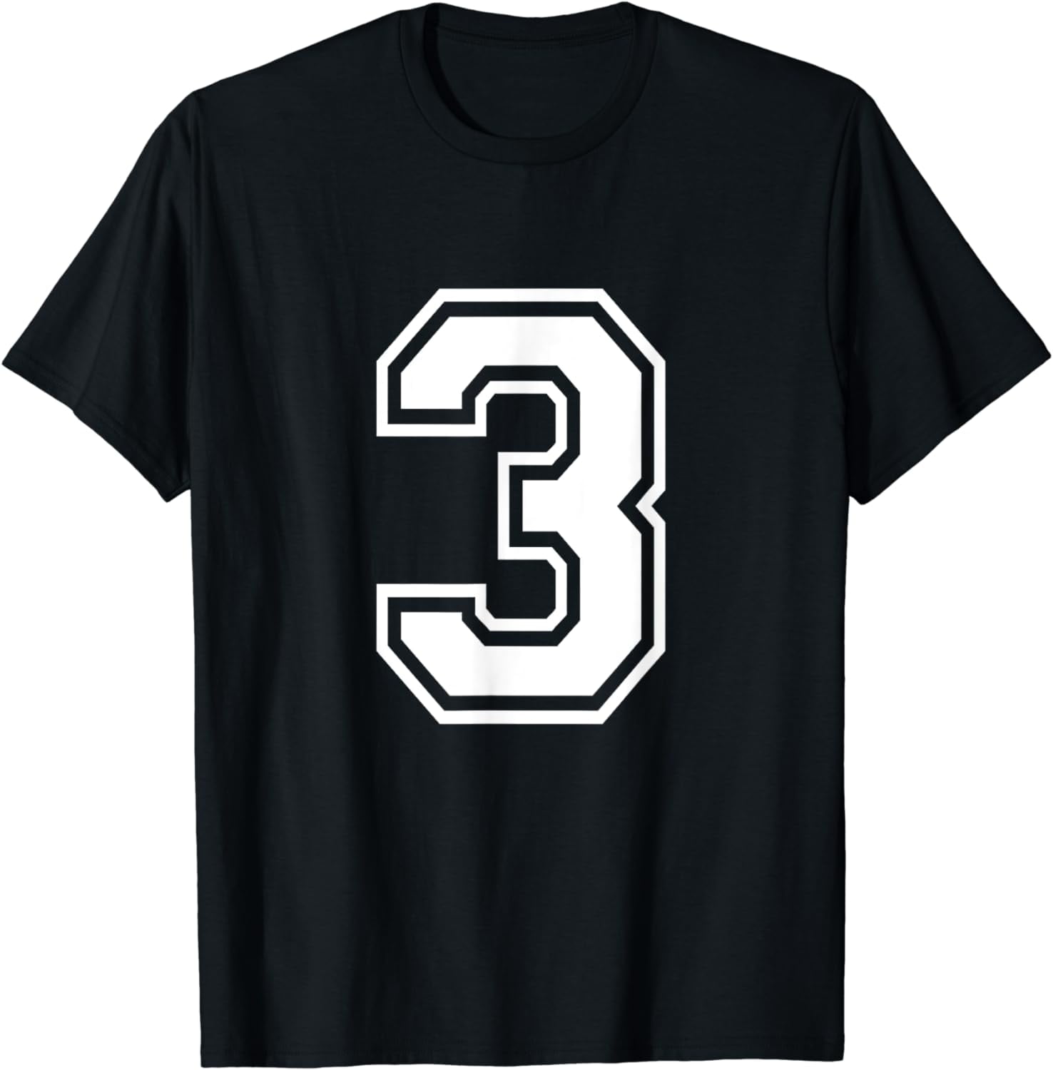 Number 3 T-Shirt Birthday Varsity Sports Team Jersey - Walmart.com