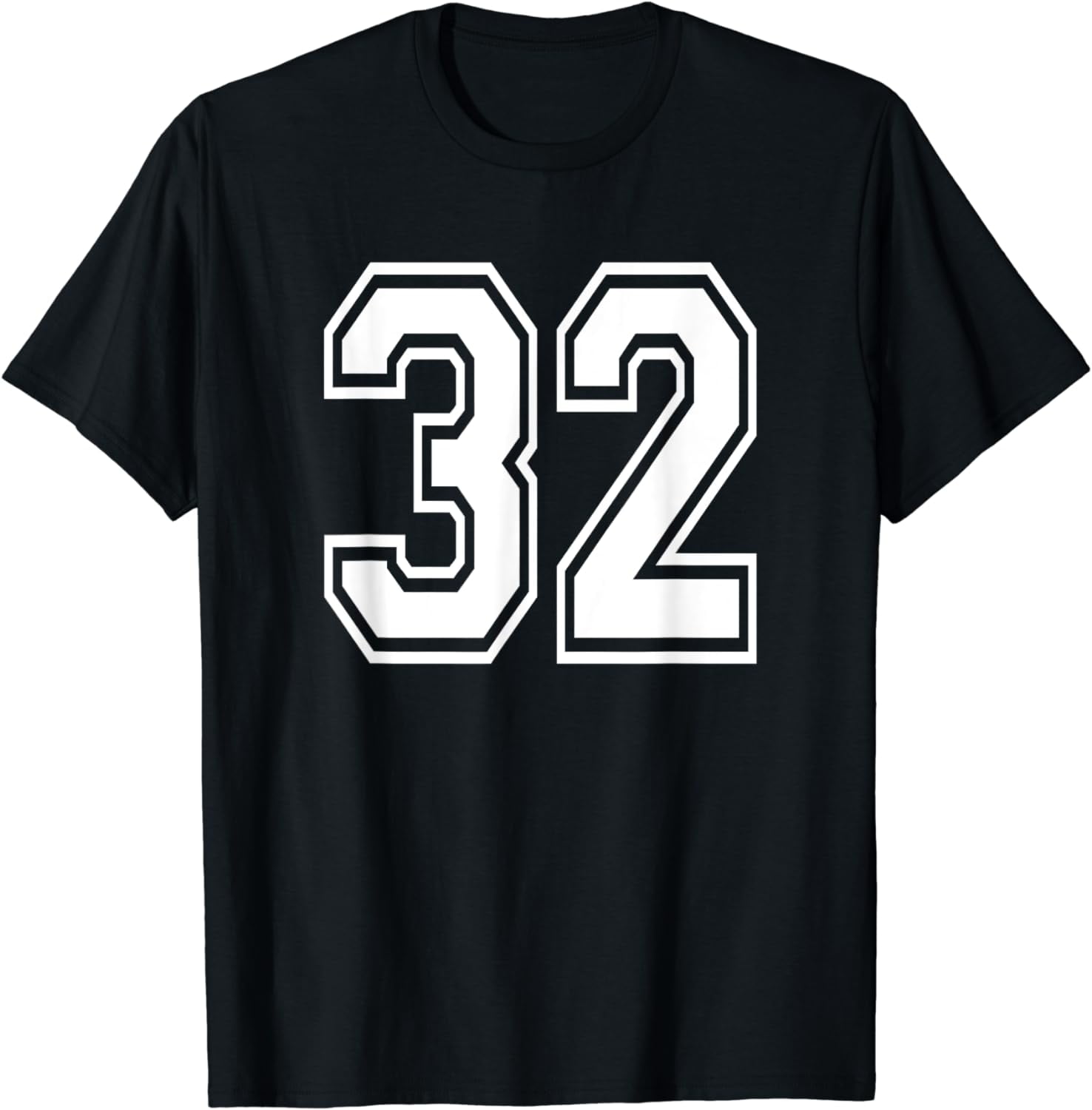 Number 32 Numbered Uniform Sports Jersey Team 32nd Birthday T-Shirt ...
