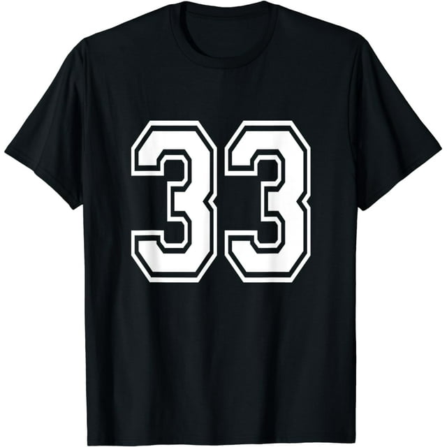 Number 33 T-Shirt Birthday Varsity Sports Team Jersey - Walmart.com
