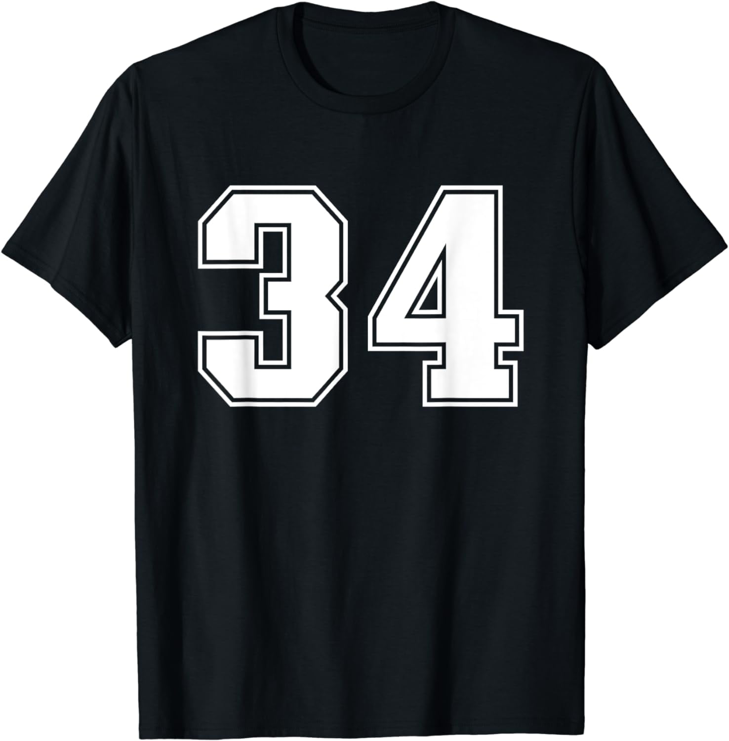 Number #34 Sports Jersey Lucky Number T-Shirt - Walmart.com