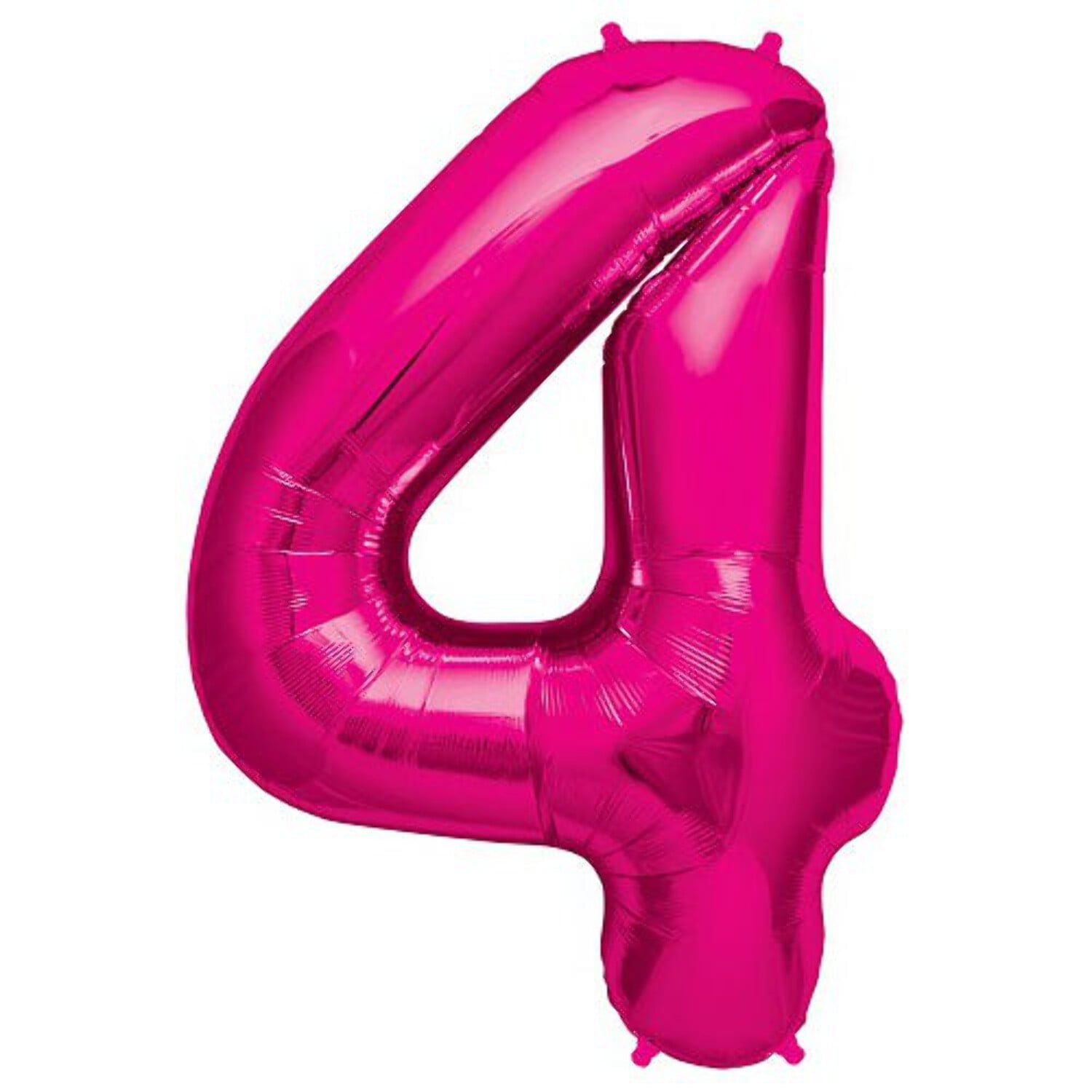 Number 4 - Magenta Helium Foil Balloon - 34 inch - Walmart Business ...