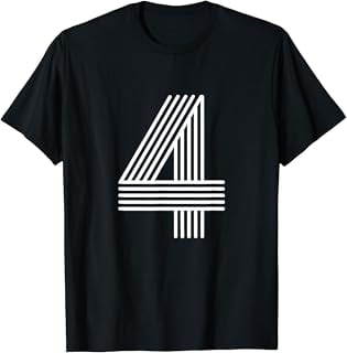 Number 4 Shirt Birthday Gift Numbered Cool Disco - Walmart.com