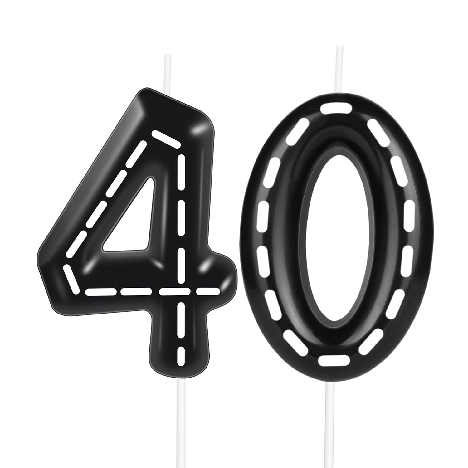 Number 40 Race Car Candle,40 Candles for H2FSDCake Black Racing Cars ...