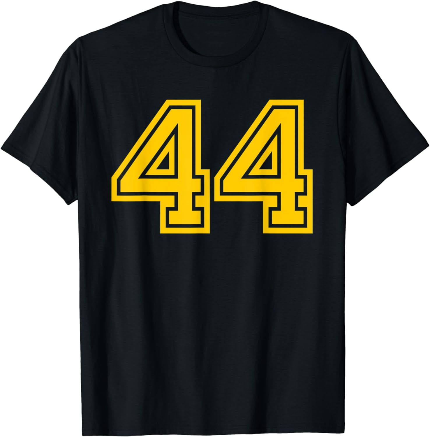 Number #44 Sports Jersey Yellow Retro Lucky Number T-Shirt - Walmart.com