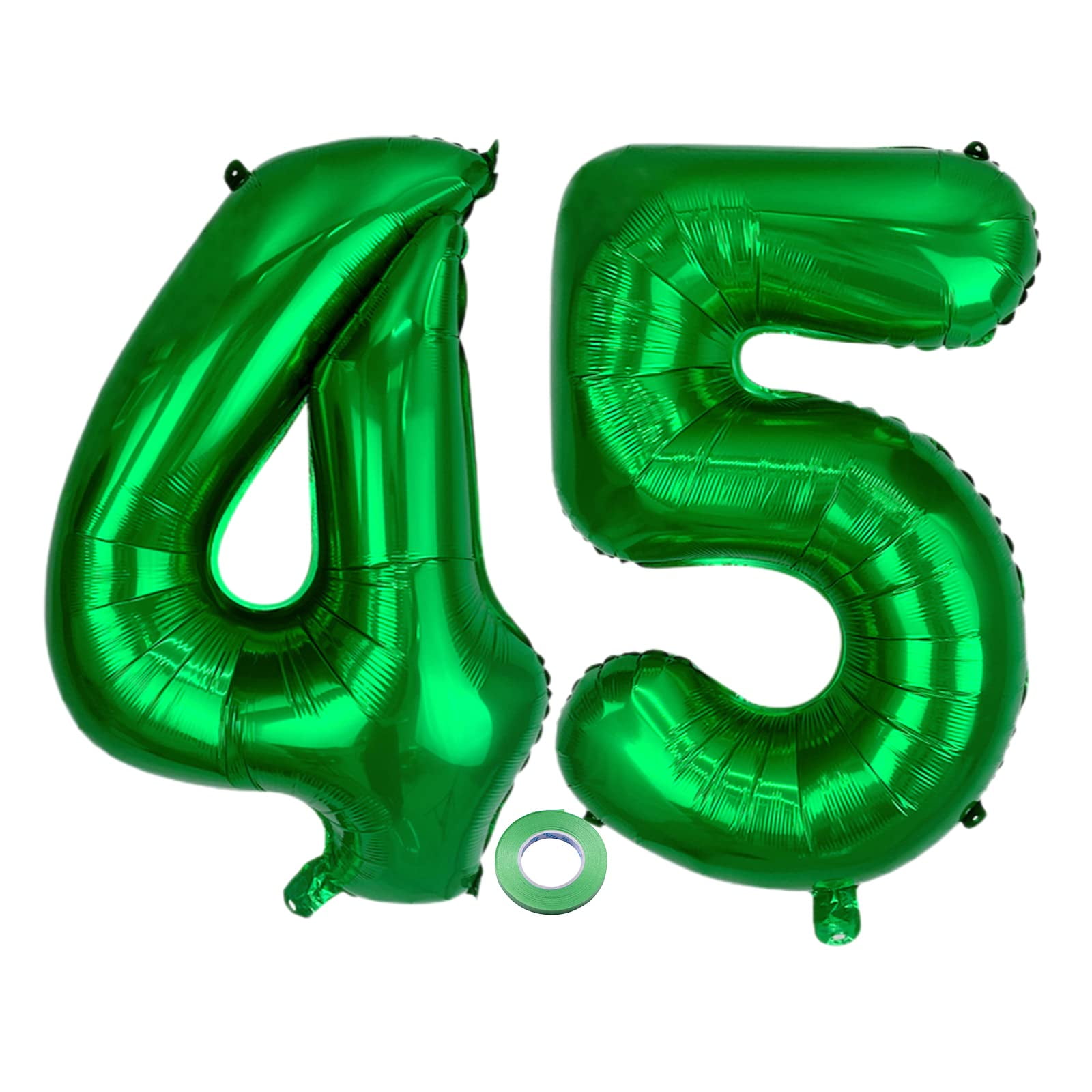 Number 45 Balloons 32 Inch - Green Foil Balloons for 45th Birthday ...