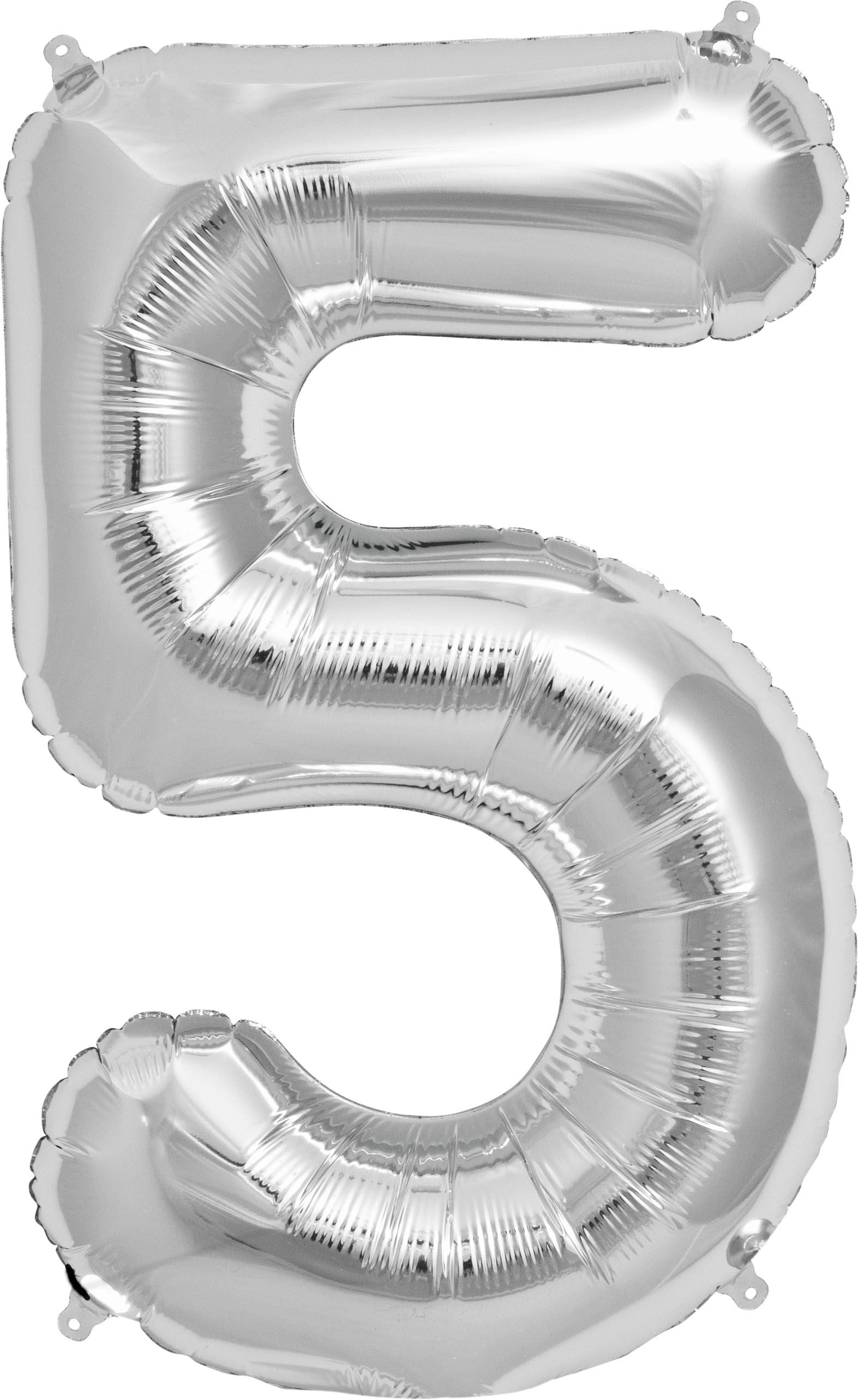 Number 5 Balloon, 32.5", Silver - Walmart.com