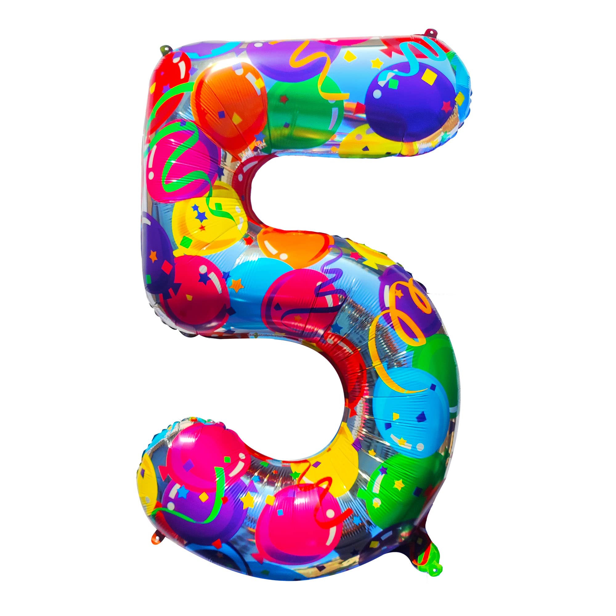 Number 5 Balloons Rainbow Five Balloon for 5 Year Old Birthday ...