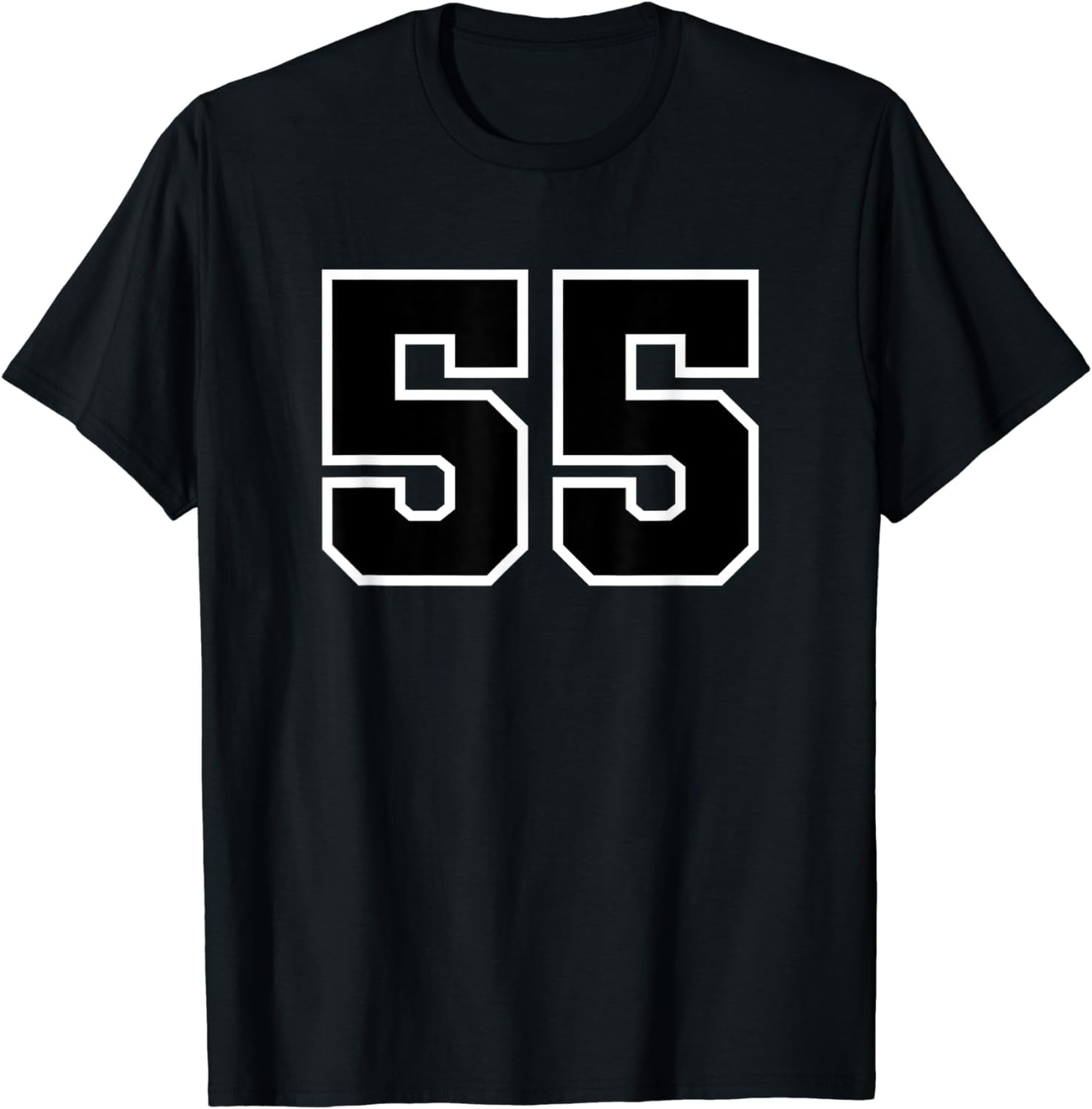 Number #55 Sports Jersey, Birthday Age Favorite Lucky Number T-Shirt ...