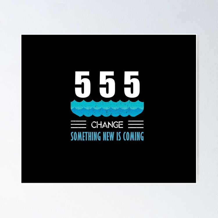 Number 555 Numerology Intuition Alignment Poster- Unframed Poster ...