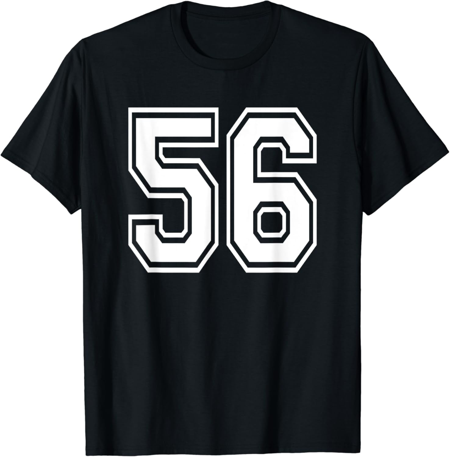 Number 56 Numbered Uniform Sports Jersey Team 56th Birthday T-Shirt ...