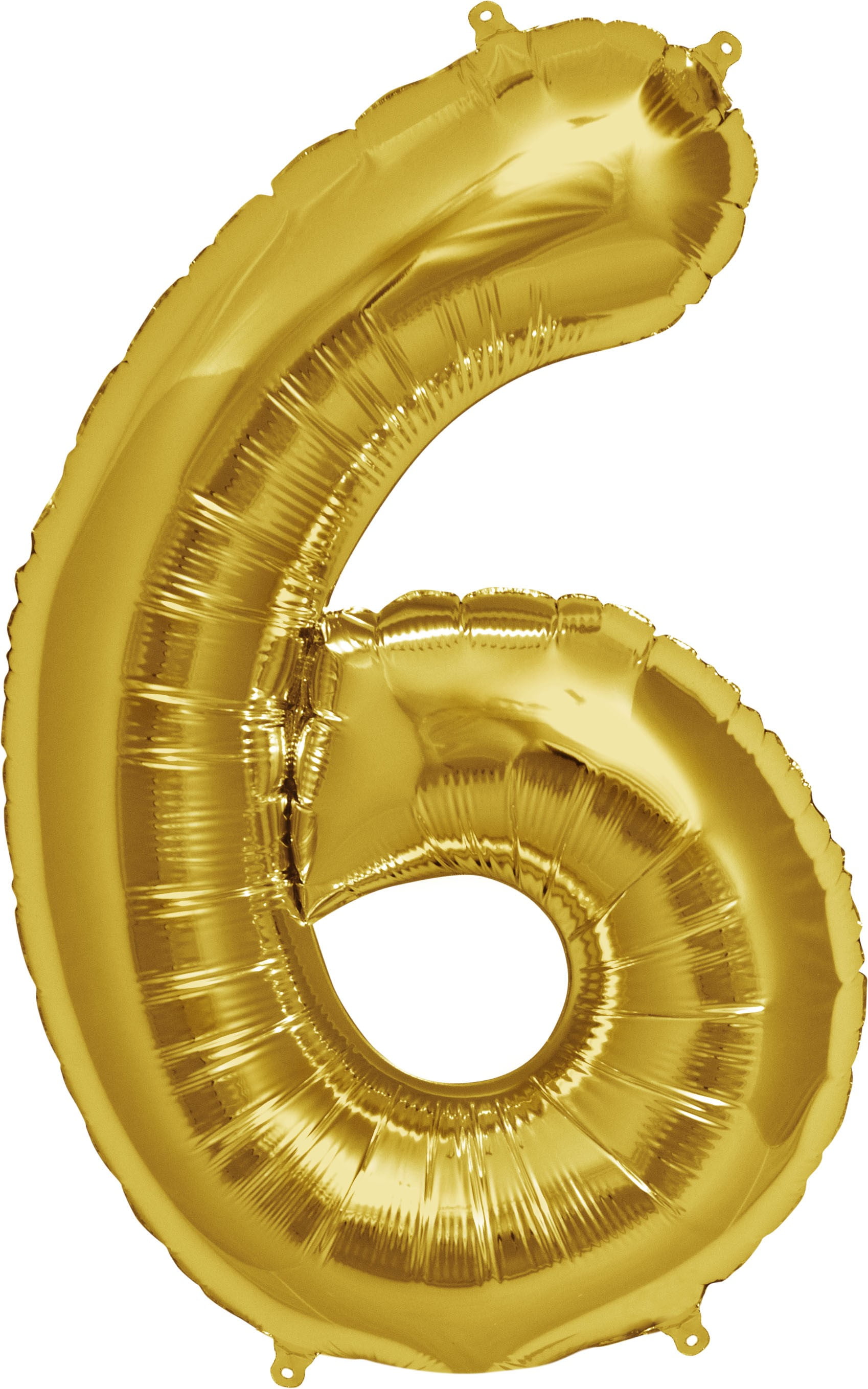 Number 6 Balloon, 32.5", Gold - Walmart.com