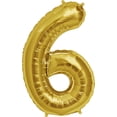 Number 6 Balloon, 32.5", Gold - Walmart.com