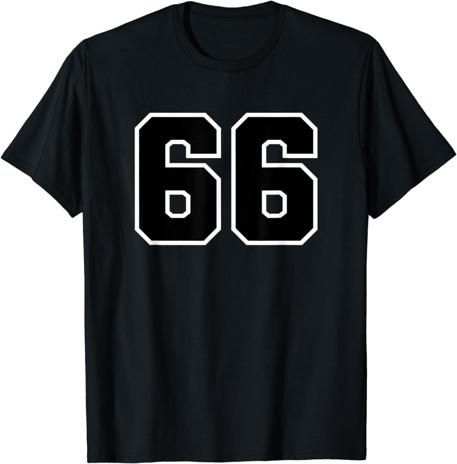 Number #66 Sports Jersey, Birthday Age Favorite Lucky Number T-Shirt ...