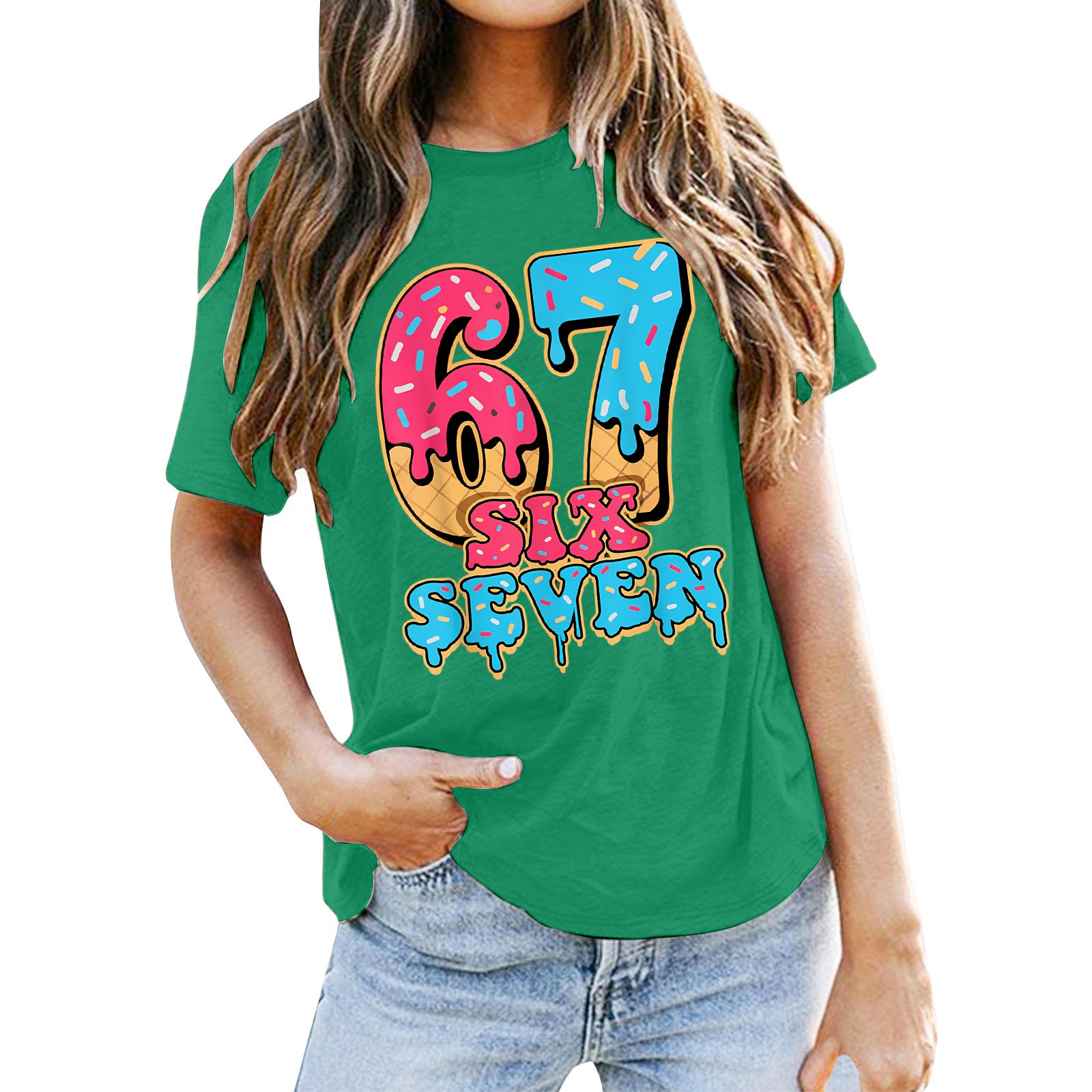 Number 67 Matching Six Seven 6 7 Meme T-Shirt 6-7 Christmas Top for ...